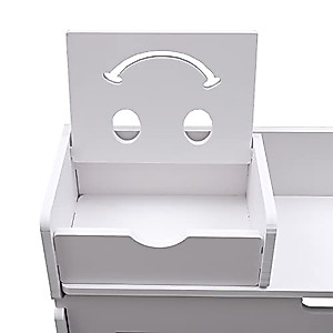 Modern Narrow White Flip Down Shoe Rack Shelf (2 Tiers)