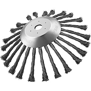 NeJesZoe 10 inch Unbreakable Steel Wire Weed Brush Cutter Trimmer Head,Lightweight Wired Trimmer Blade for Weed Trimmer,Wired Weed Trimmer Attachments Head (Adapters not Included)