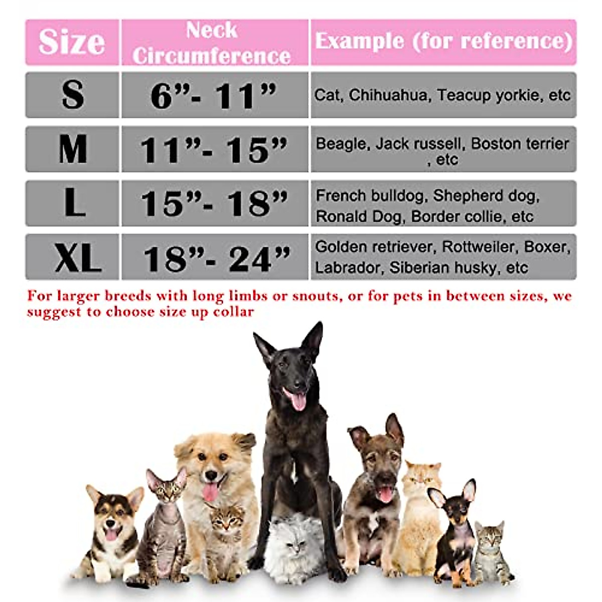 Katoggy Inflatable Dog Collar, Soft E-Collars for Dogs After Surgery, Adjustable Blow up Donut Dog Cone Collar for Small/Medium/Large Dogs and Cats