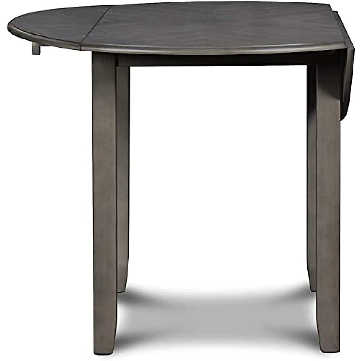 New Classic Furniture Gia Drop Leaf Dining Table with Two Chairs, 42-Inch, Gray