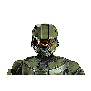 Disguise mens Master Chief Adult Full Helmet Accessory costume weapons and armor, Green, One Size US