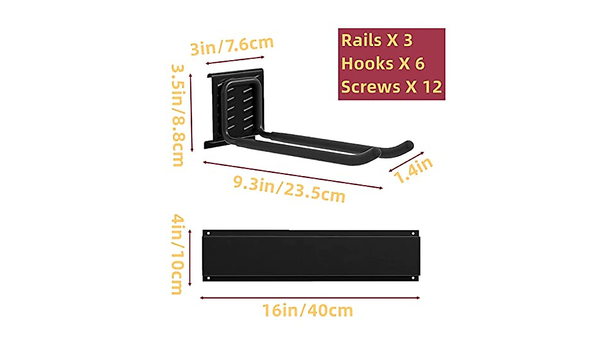 Nisorpa 9Pcs Garage Tool Storage Rack - Organize Easily