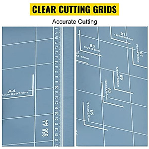 VEVOR Industrial Paper Cutter A4 Heavy Duty Paper Cutter 12 Inch Paper Cutter Heavy Duty 400 Sheets Paper Guillotine with Clear Cutting Guide Grids for Offices, Schools, Businesses and Printing Shops