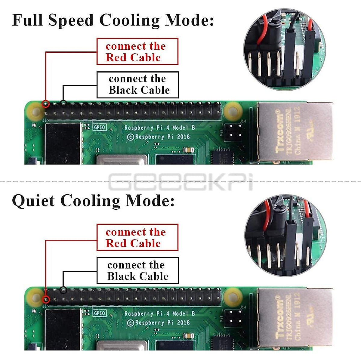 GeeekPi Cluster Case for Raspberry Pi 4 Model B, Pi Case with Cooling Fan and Heatsinks for Raspberry Pi 3 Model B+, Raspberry Pi 3/2 Model B