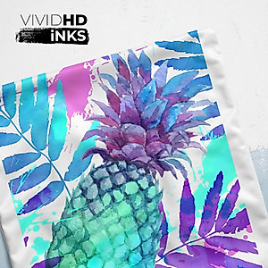 iiRov Summer Design Ink-Fuzed Decorative Throw Pillow - Tropical Summer Pineapple v1