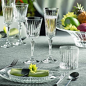 RCR Cristalleria Italiana Crystal Glass Drinkware Set (Water/Wine Goblet (10 oz) - 4 Piece)