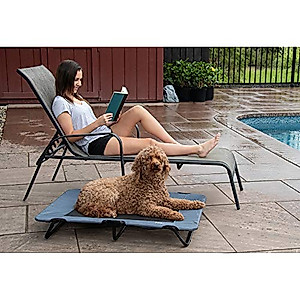 Lifestyle Pet Cot Elevated Bed, No Assembly Required, Premium Tear Resistant Cooling Mesh, Indoor & Outdoor, Lightweight & Portable, 3 Models, 2 Colors