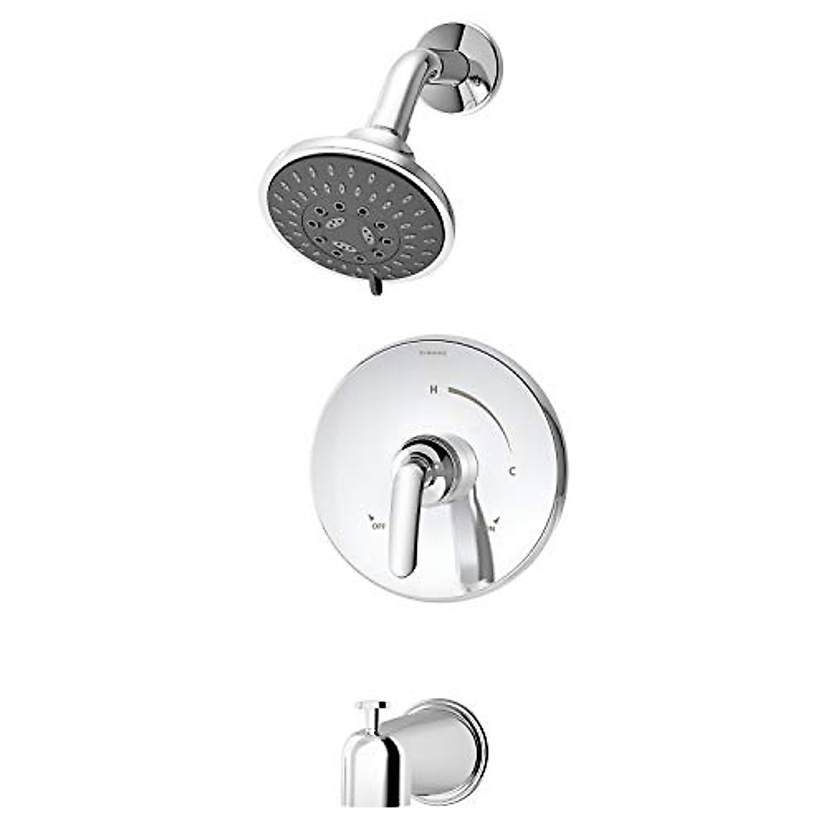 Symmons 5502-1.5-TRM Elm Single Handle 5-Spray Tub and Shower Faucet Trim ,Chrome - 1.5 GPM (Valve Not Included)