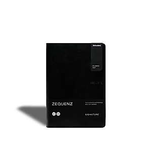 Zequenz Classic 360 Soft Cover Notebook, Soft Bound Journal, Large, Black, 5.75" x 8.25", 200 Sheets / 400 Pages, Ruled, Lined Premium Paper