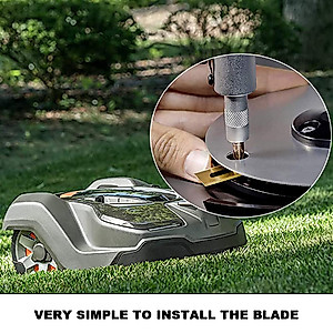 EMBerg Endurance Blades (18 Pack) for Husqvarna Automower Gardena McCulloch Robotic Lawnmower Mowing Lawn Mower Robo Robot Accessories Replacement Blade for 315 430 435 450 Others. (Titanium Coated)