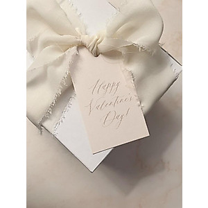 Chiffon Ribbon Mixed Color Handmade Frayed Fringe Sheer Boho Silk Ribbons for Gift Wrapping, Floral, Wedding Invitations, Bouquet, 1-1/2'' 2 Yards*9 Rolls