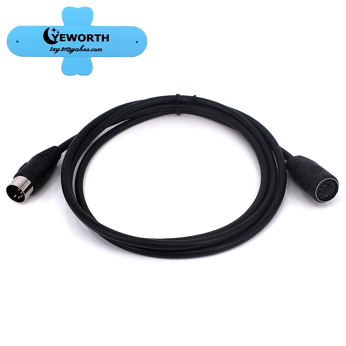 MIDI Cable, Yeworth Premium 5ft/1.5m 5 Pin DIN Male to Female Audio MIDI/at Adapter Extension Cable for Electrophonic Bang & Olufsen, Naim, Quad.Stereo Systems