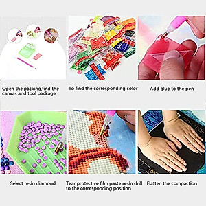 Sea Turtle Diamond Painting DIY 5D, Underwater Fish Numbering Kit, Angelfish Artwork Coral Reef Wall Art Aquarium Crystal Rhinestone Embroidery Picture Home Decor Adults Ocean Gift(12''Wx 16''H)