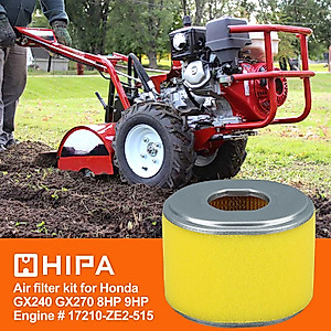 Hipa GX240 GX270 Air Filter For Honda 8HP 9HP Engine 17210-ZE2-822 17210-ZE2-821 08170-ZE2-820 17210-ZE2-505 17210-ZE2-515 EG3500 EN3500 EZ3500 Generator FR800 Rototiller WT30XK1 Water Pump