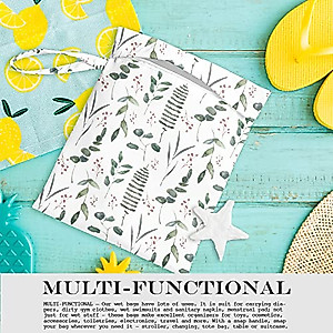 zcyxuuw Wet Bag, Wet Dry Bag, Wet Bag for Swimsuit, Travel, Beach, Pool, Diapers, Dirty Yoga Gym Clothes, Makeup Bag, Waterproof Reusable Home Sweet Home Eucalyptus Leaf