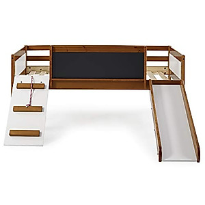 Donco Kids Twin Novelty Art Play Junior Low Loft Espresso