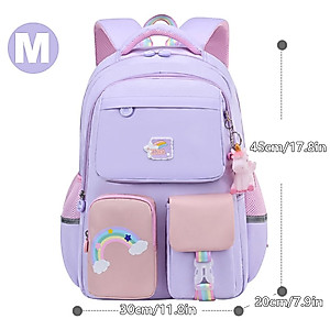 HIPOTUO Unicorn Backpack Cute Laptop Backpacks Casual Durable Lightweight Travel Bags Medium