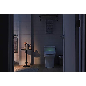 KOHLER K-10515-0 PureWarmth Heated Round-Front Toilet Seat, Quiet-Close Lid and Seat, Grip-Tight Bumpers and Installation Hardware, White