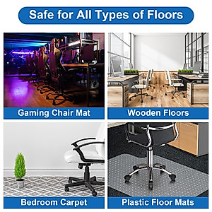 Office Chair Wheels Replacement, 5 Pcs 2 Inch Office Chair Casters Heavy Duty, Computer Desk Chair Wheel Safe Mute Rotating Rubber Wheels for Wood Floors and Carpet, Universal Size Fits 99% by Aisuly