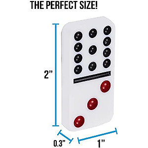 Regal Games - Premium Double 12 Mexican Train Dominoes in Collector’s Tin - Colored Dot Dominoes Game Set, Family-Friendly - 91 Tiles, 4 Metal Trains, Wooden Hub - 2-8 Players Ages 8+