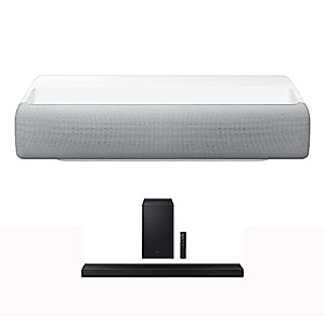 Samsung SP-LSP7T 120" The Premiere 4K Smart Laser Short-Throw Projector with a Samsung HW-A650 3.1CH Soundbar and Subwoofer with DTS Virtual:X (2021)