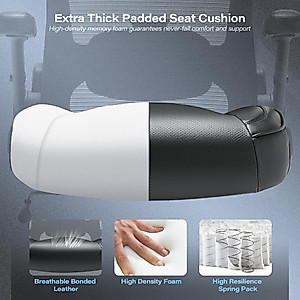 Big and Tall Office Chair 500lbs- Ergonomic Mesh Desk Chair with Adjustable Lumbar Support Headrest 3D Flip Up Arms Metal Base- High Back Large Executive Computer Office Chair, Extra Wide Seat, Black