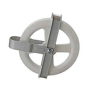 2 Piece Set Clothesline Pulley Weather Resistant 5 Inch Aluminum Axle Rustproof Deep Groove for Outdoor Laundry Drying Line Pulley for Clothes, Coats, Blankets, and More