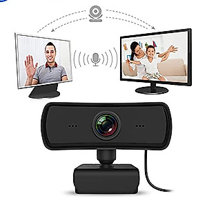 Ayyufe Digital Webcam High Clarity Stable Transmission Automatic Recognition 1600x1200P MIC Computer Camera for Teleconference Digital Computer Supply