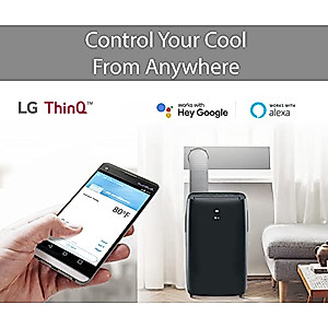 LG 8,000 BTU (DOE) Smart Portable Air Conditioner, Cools 350 Sq.Ft. (10' x 35' Room Size), Smartphone & Voice Control Works ThinQ, Amazon Alexa and Hey Google, 115V