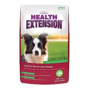 Health Extension Dry Dog Food, Natural Food for All Puppies & Dogs with Added Vitamins & Mineral, Lamb & Brown Rice Recipe (30 lb / 13.6 Kg)