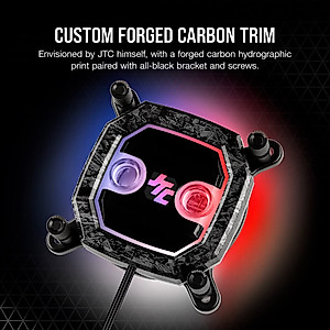 CORSAIR Hydro X Series XC8 RGB PRO CPU Water Block - JayzTwoCents Edition (Intel LGA 1700, 1200, 115X, AMD Socket AM4, Forged Carbon Finish, 110+ Micro-Cooling Fins, 16 Vivid RGB LEDs) Forged Carbon