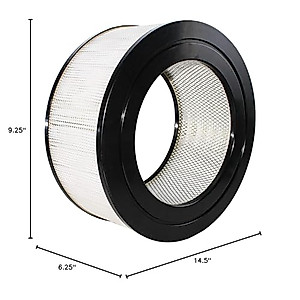 LifeSupplyUSA HEPA Filter Replacement Compatible with Honeywell 21500 21600 Air Purifier Sears Kenmore 833308