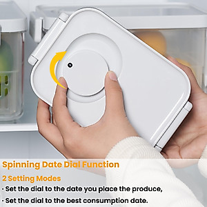 vacane Fruit Storage Containers for Fridge 3.8 Cup, Produce Containers with Colanders, Dishwasher Safe Berry Containers, BPA-Free Produce Storage Container, Keep berries Fresh