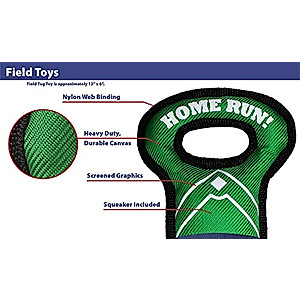 MLB ATLANTA BRAVES Baseball Field Dog Toy with Double rim Stitching & Inner SQUEAKER