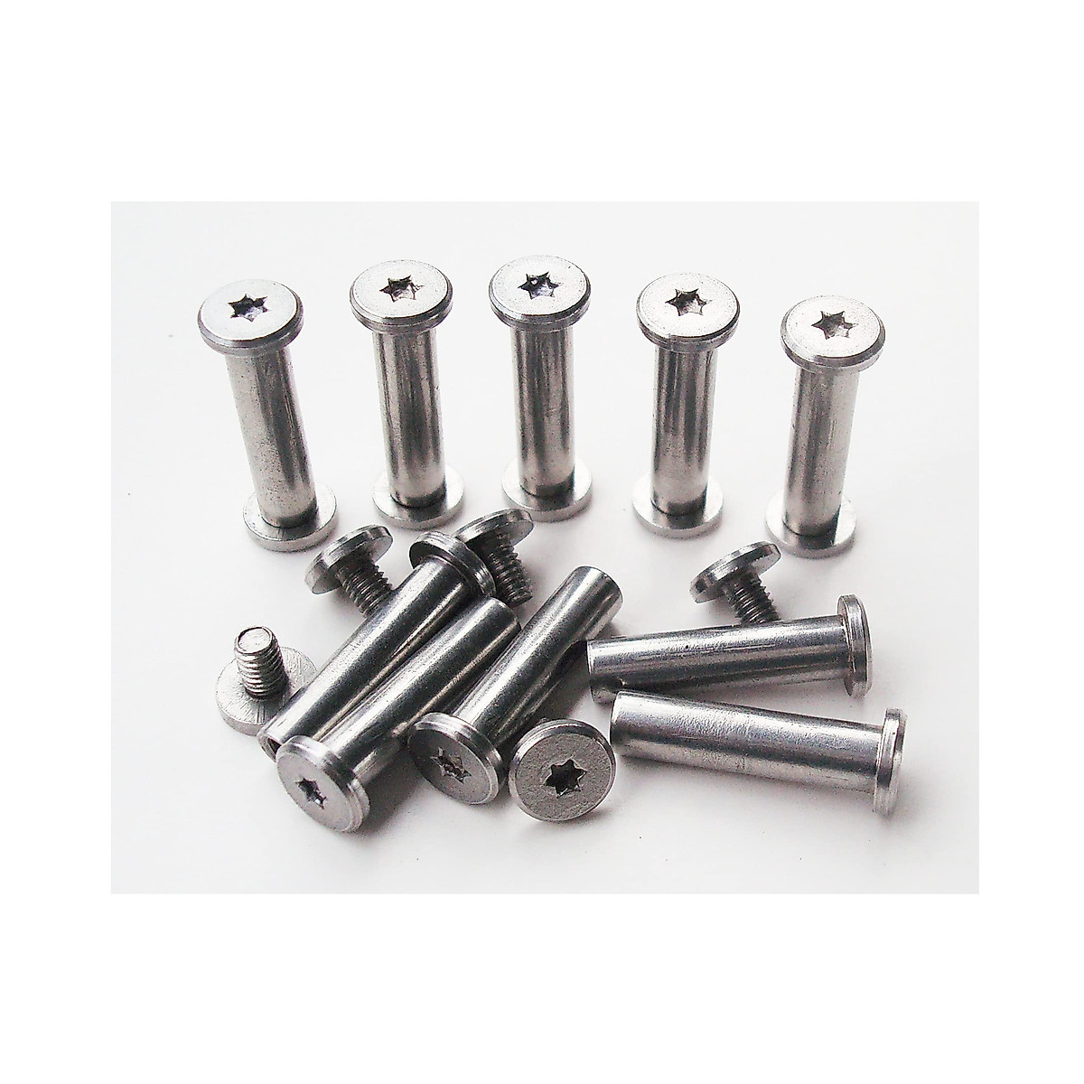 NC HAISDA Folding Knife Corby Bolts Pocket Knives Pivot Pins EDC Knifemakers Screw Fasteners Rivets DIY Knife Handle Studs Pack of 10 20mm