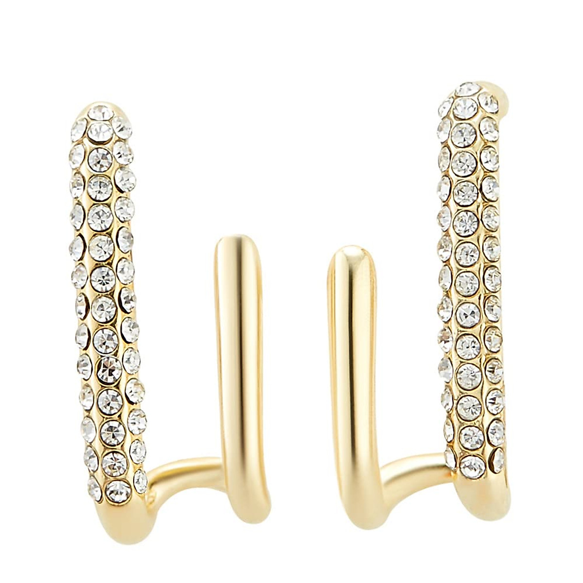 Bar Earrings Gold Bar Stud Earrings Type C Thick 14K Gold Plated Simple Hypoallergenic Jewelry Gifts For Women