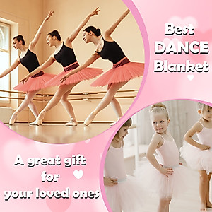 Basiole Dancer Gifts Blanket, Dance Gifts for Girls - Ballet Gifts - Dance Teacher/Dance Team Gifts, Dance Recital Gifts for Dancers, Ballet Dance Teacher Appreciation Gifts Throw Blankets 50"X60"