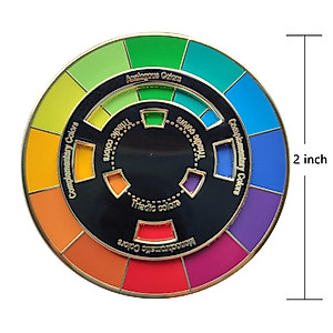 Creative Color Wheel Enamel pin, The Spinning Wheel Moves Nicely，Color Wheel Brooch (Color Wheel Enamel pin)