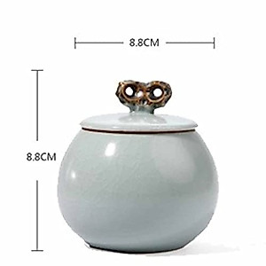 ZLDXDP Ceramic Tea Caddy Jar Small Jar Sealed Food Storage Tank Sugar Bowl Home Storage Box Tea Utensils Tea Container Organizer