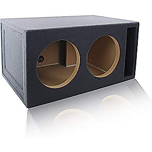 4.0 Cu. Ft. Ported/Vented MDF Sub Woofer Enclosure Box [Black] for Car Subwoofer(s) (4.0 ft^3 @ 32Hz) | Premium MDF Construction | Made in U.S.A. (Dual 12" Round)