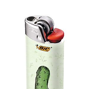 BIC Maxi Pocket Lighter, Special Edition Pickle Collection, Assorted Unique Lighter Designs, 6 Count Pack of Lighters