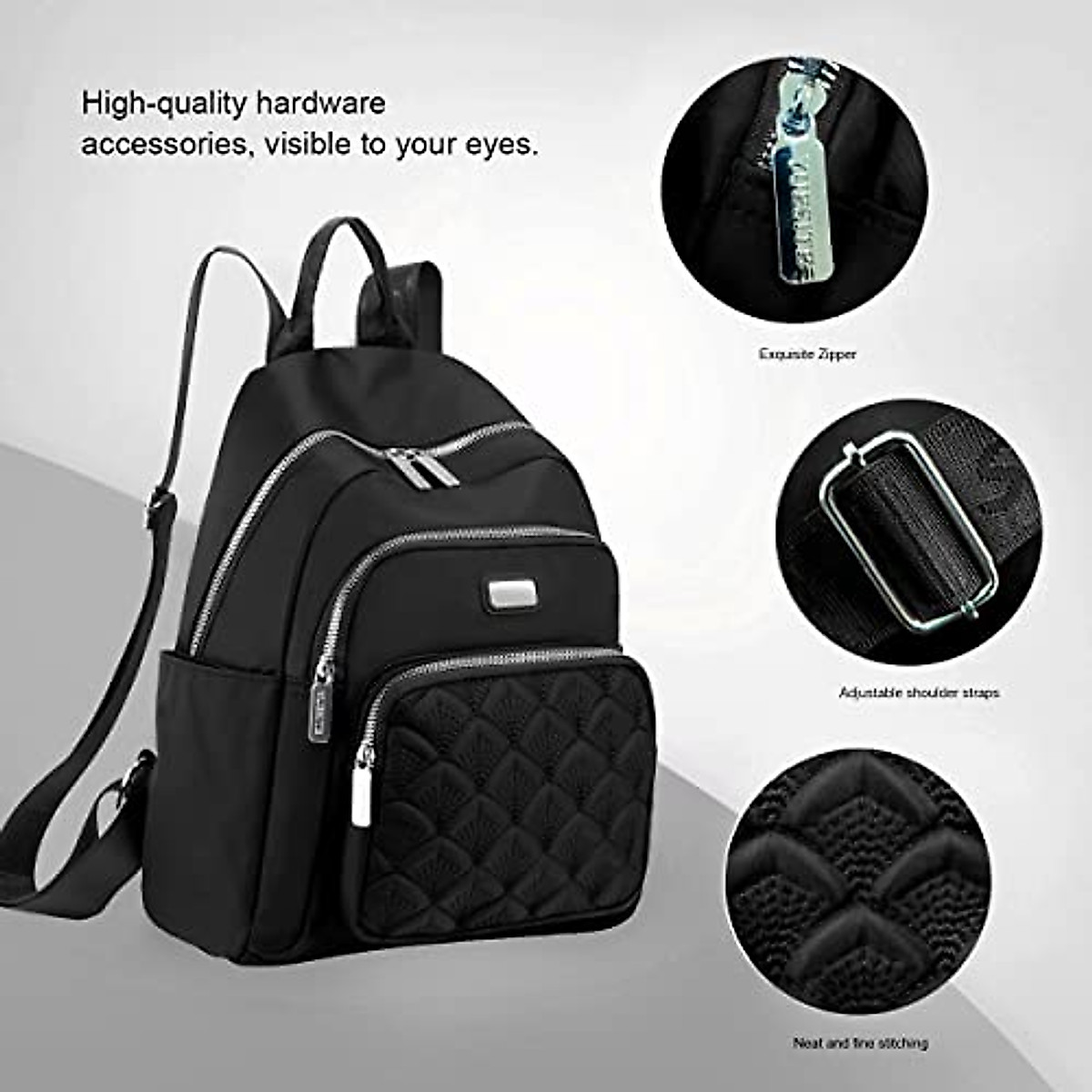 Cottoncode Small Backpack Purse for Women, Nylon Backpack Purse, School Backpacks Small Women's Backpack