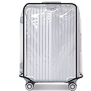 JenKin Luggage Protector Suitcase Cover PVC Waterproof Travel Suitcase Fits Most 20" 22" 24" 26" 28" (30'')
