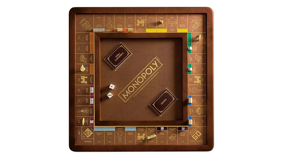 Monopoly Luxury Edition: Premium Burl Wood Cabinet Game