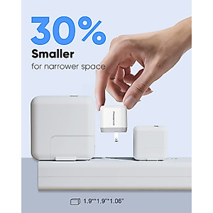 PowerLot PD 20W USB C Charger for iPhone 12, 12W USB Charger for iPad Pro, 32W Dual Port Power Adapter, GaN Wall Charger with Foldable Plug for iPhone 15 Plus/ 14/13/ iPhone SE/iPad Air/AirPods