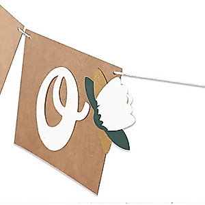 Bride to Be Banner - Magnolia Floral Bride to Be Banner, Bridal Shower Decorations, Miss to Mrs Banner, Bachelorette, Engagement and Wedding Party Decorations