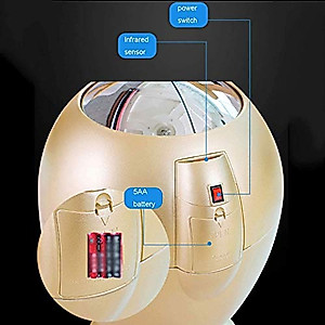 CXDTBH Automatic Motion Sensor Trash Can，Touchless Golden Egg Garbage Can，Kitchen Trash Can for Bathroom Bedroom Home Office， Trash Can for Bedroom