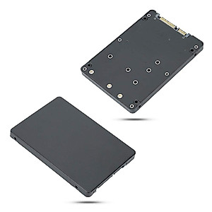 ASHATA Hard Disk Box Black ABS SSD 2 in 1 M.2 B-Key MSATA to SATA 3.0 Computer Accessories