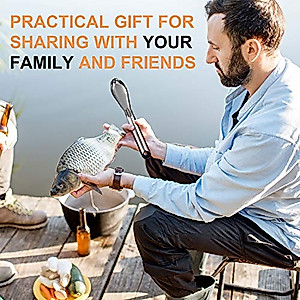 4 Pieces Fish Scaler Remover Fish Scaler Brush Set Stainless Steel Sawtooth Scarper Remover with Ergonomic Handle for Kitchen Tool Faster and Easier Fish Scales Skin Removing Peeling