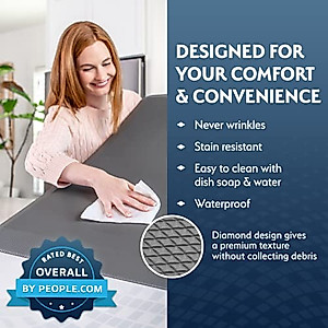 Sky Solutions Anti Fatigue Floor Mat - 3/4" Thick Cushioned Kitchen Rug, Standing Desk Mat - Comfort at Home, Office, Garage - Non Slip, Durable and Stain Resistant (20" x 39", Sedona Red)